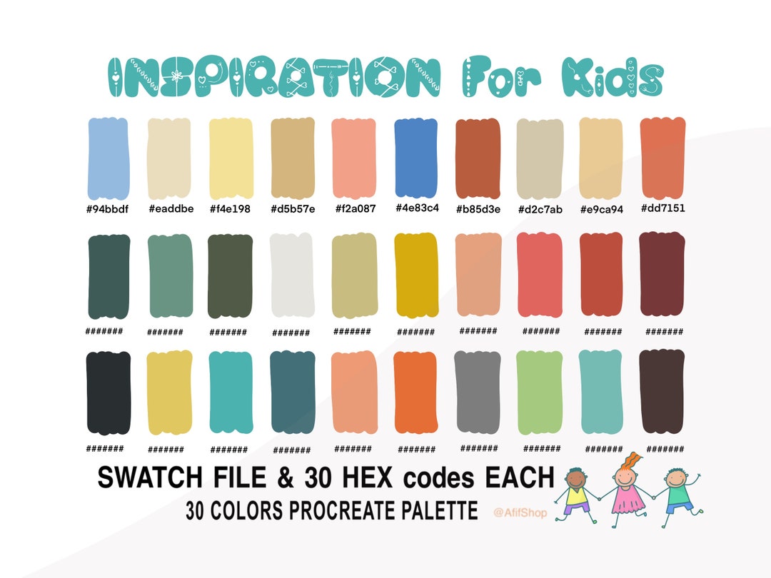 Inspiration for Kids Kids Color Palette Kids Ipad - Etsy