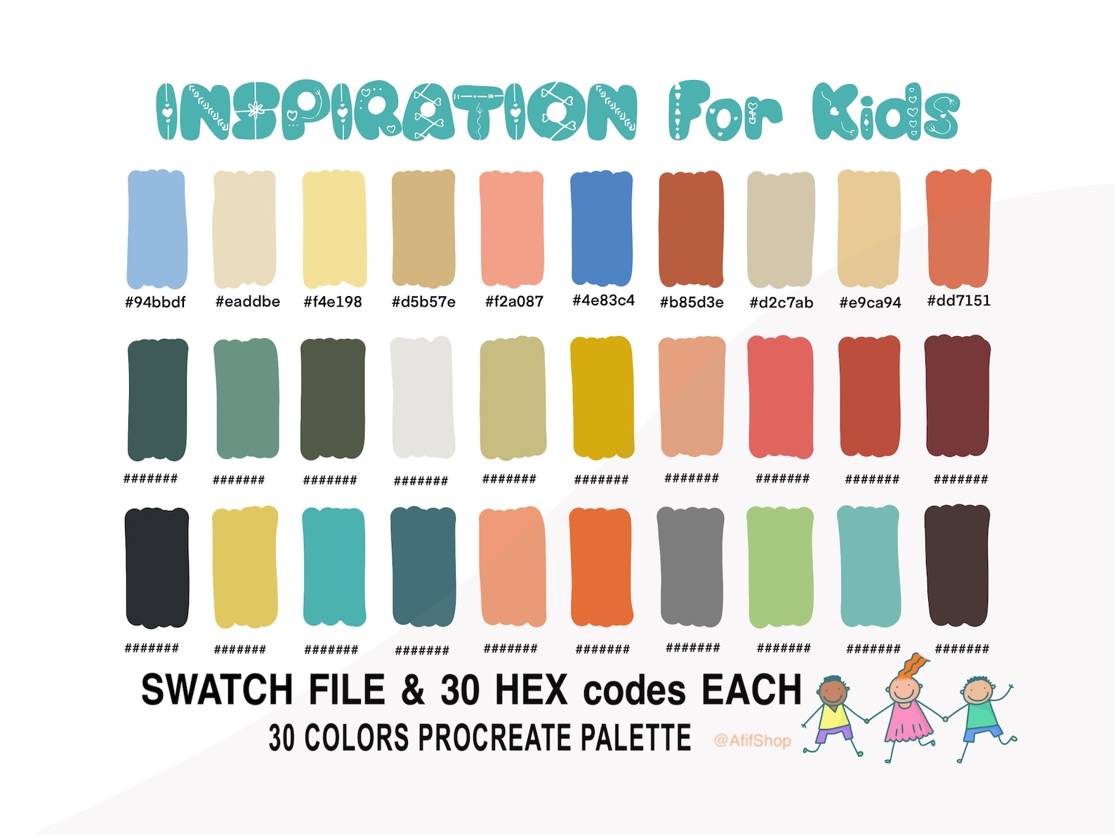 Inspiration for Kids Kids Color Palette Kids Ipad - Etsy