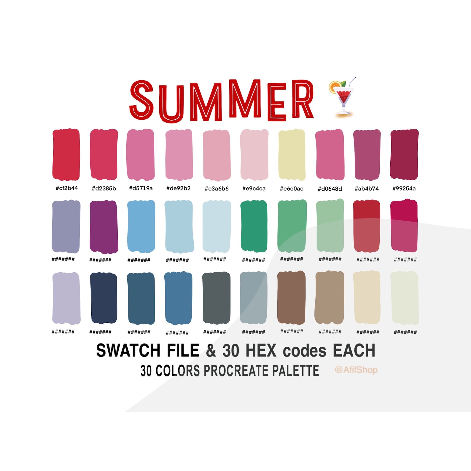 Summer Color Palette, Color Palette, Seasons, Ipad, Procreate App ...