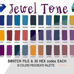Jewel Tone Color Color Palette Jewel Color iPad Procreate - Etsy