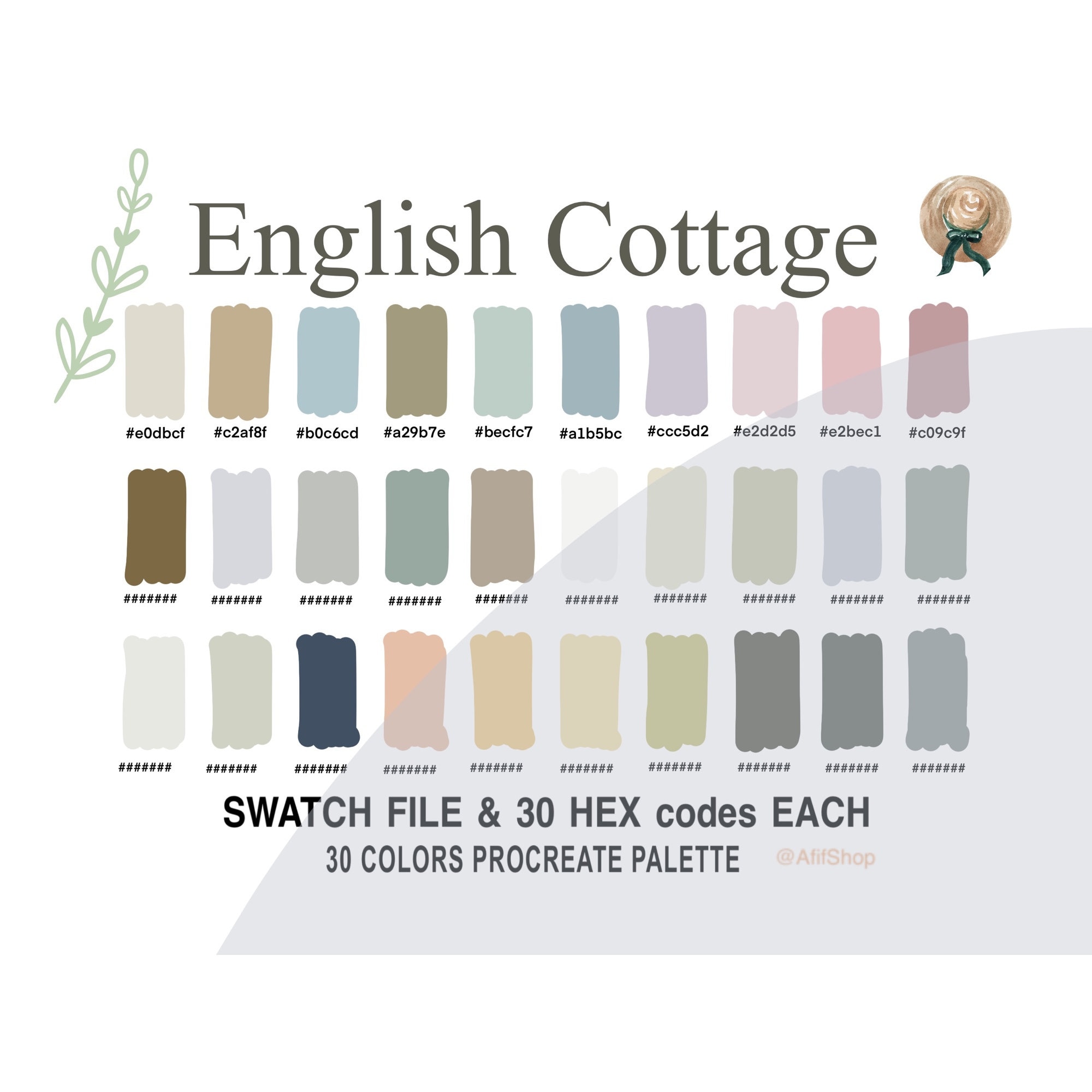 English Cottage, English Color Palette, English, Ipad, Procreate App ...