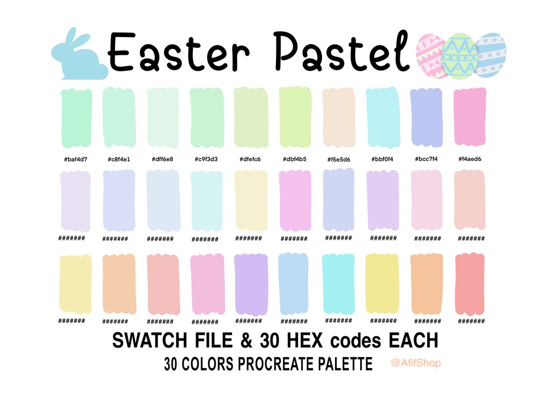 Easter Pastel Color Color Palette Easter Day iPad - Etsy