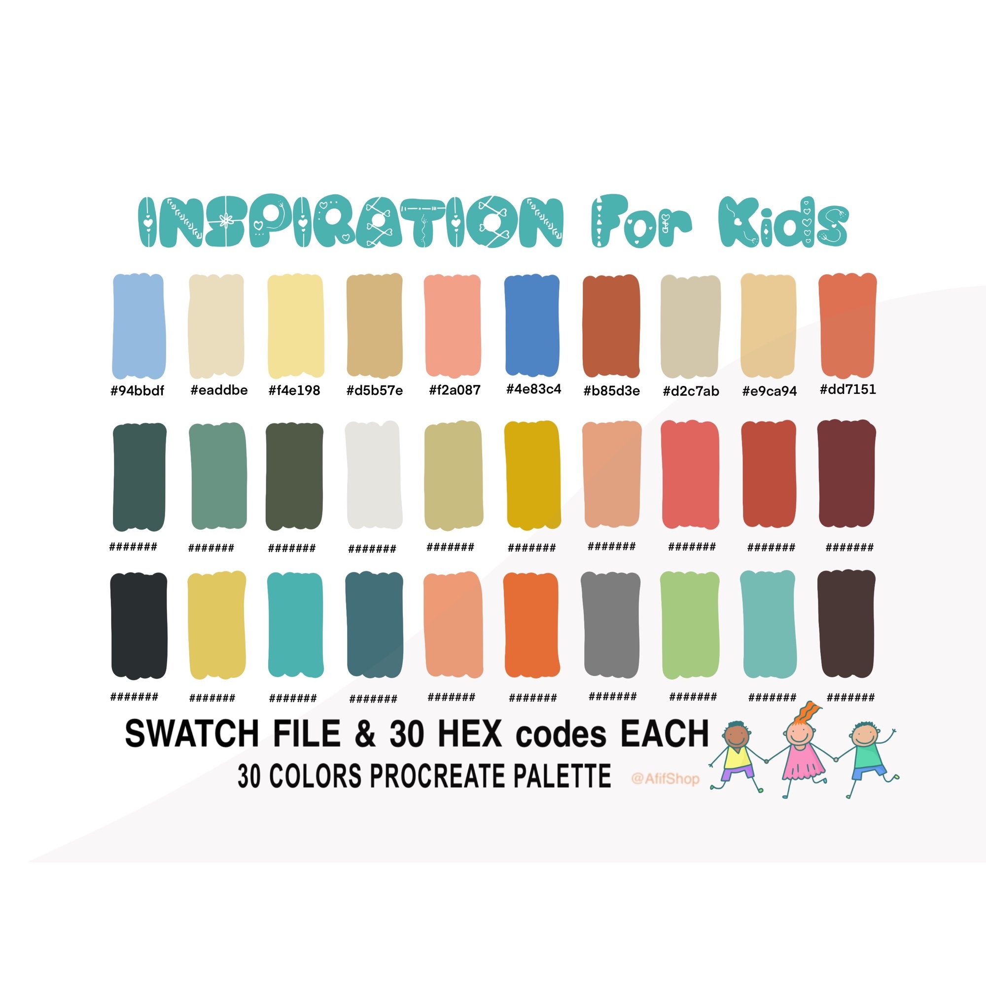 Inspiration for Kids, Kids Color Palette, Kids, Ipad, Procreate App ...