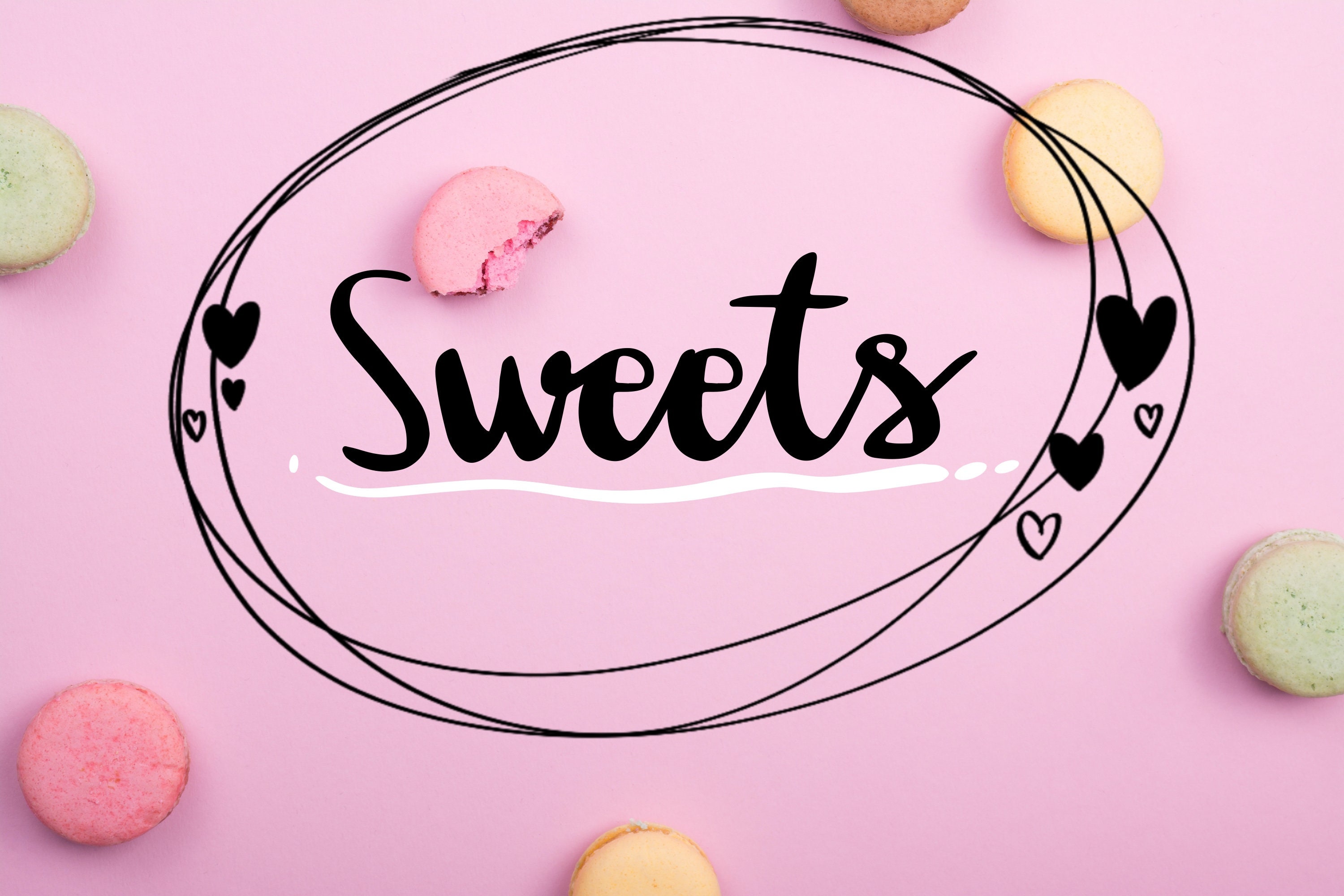Sweets Fonts Joyful Font Script Font Handgeschriebene | Etsy