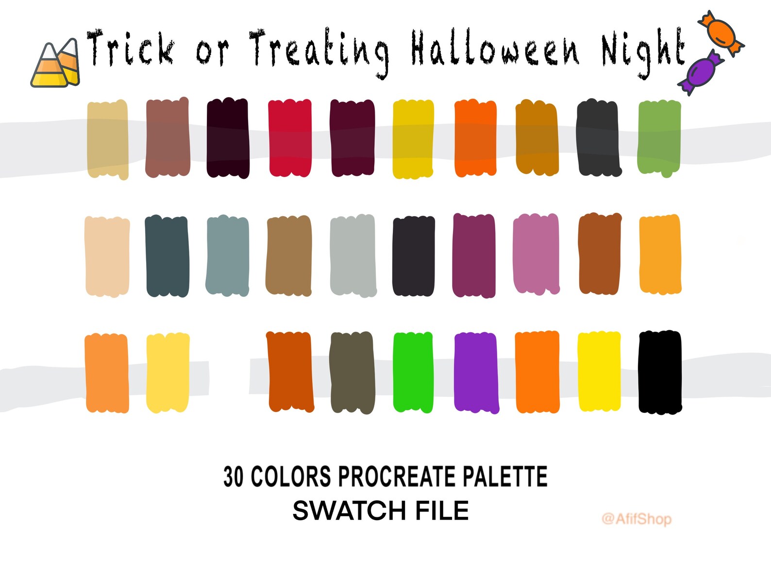 Halloween Color Palette, 120 Colors, 4 Swatches, HEX Codes for Party ...