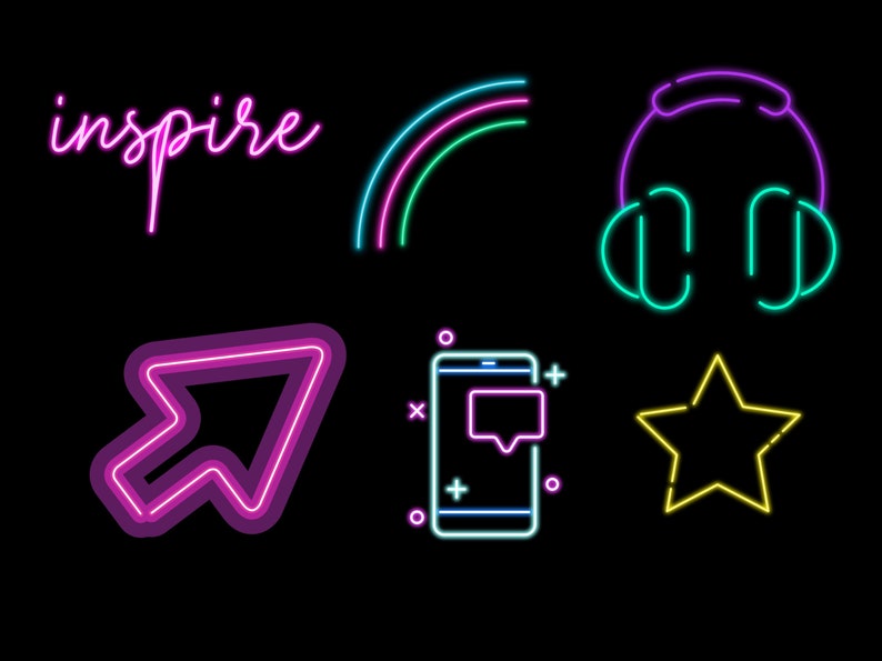 Neon Light Color, Color Palette, Neon, Bright, Ipad, Procreate App ...