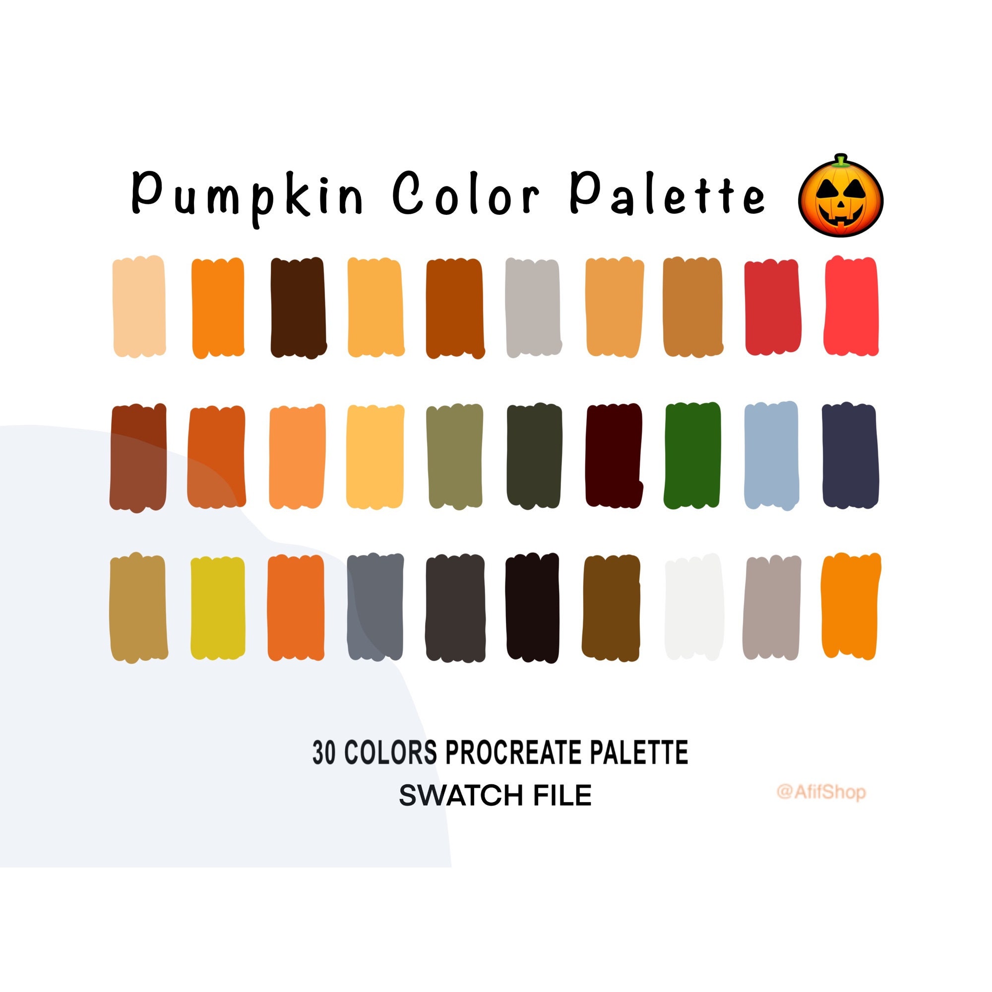 Pumpkin Color Palette, Halloween, Halloween Night, Ipad, Procreate App ...