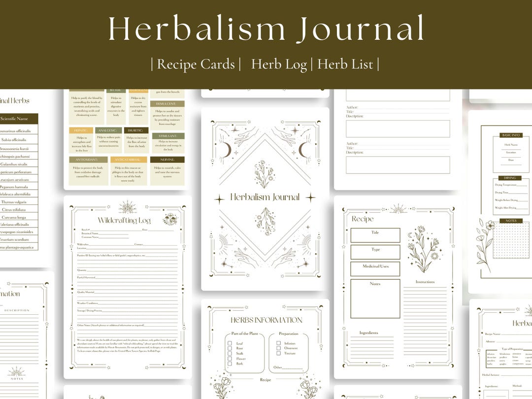 Herbalism Journal – A Complete Journal for Foraging, Plant ...