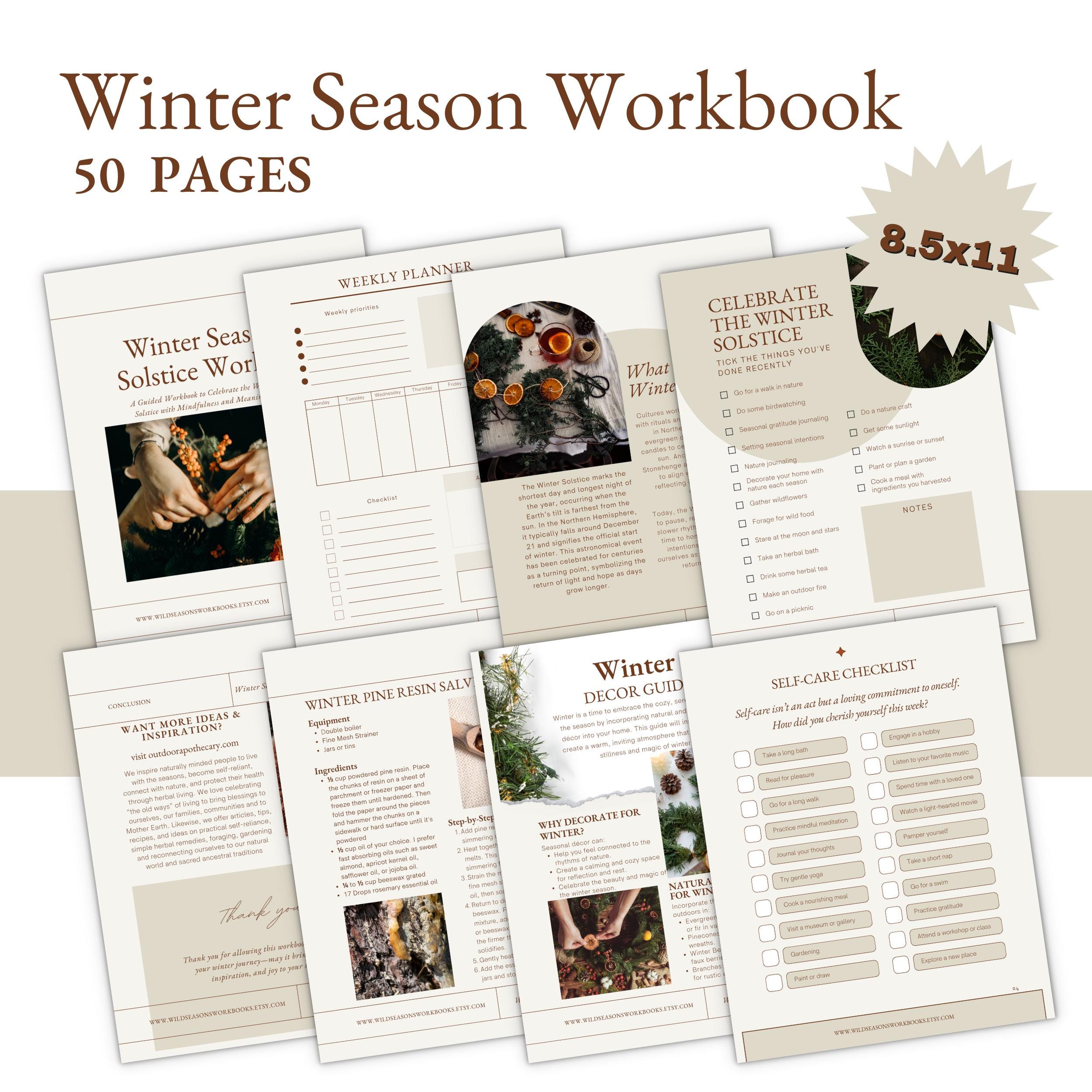 Winter Season & Solstice Guided Workbook - Etsy