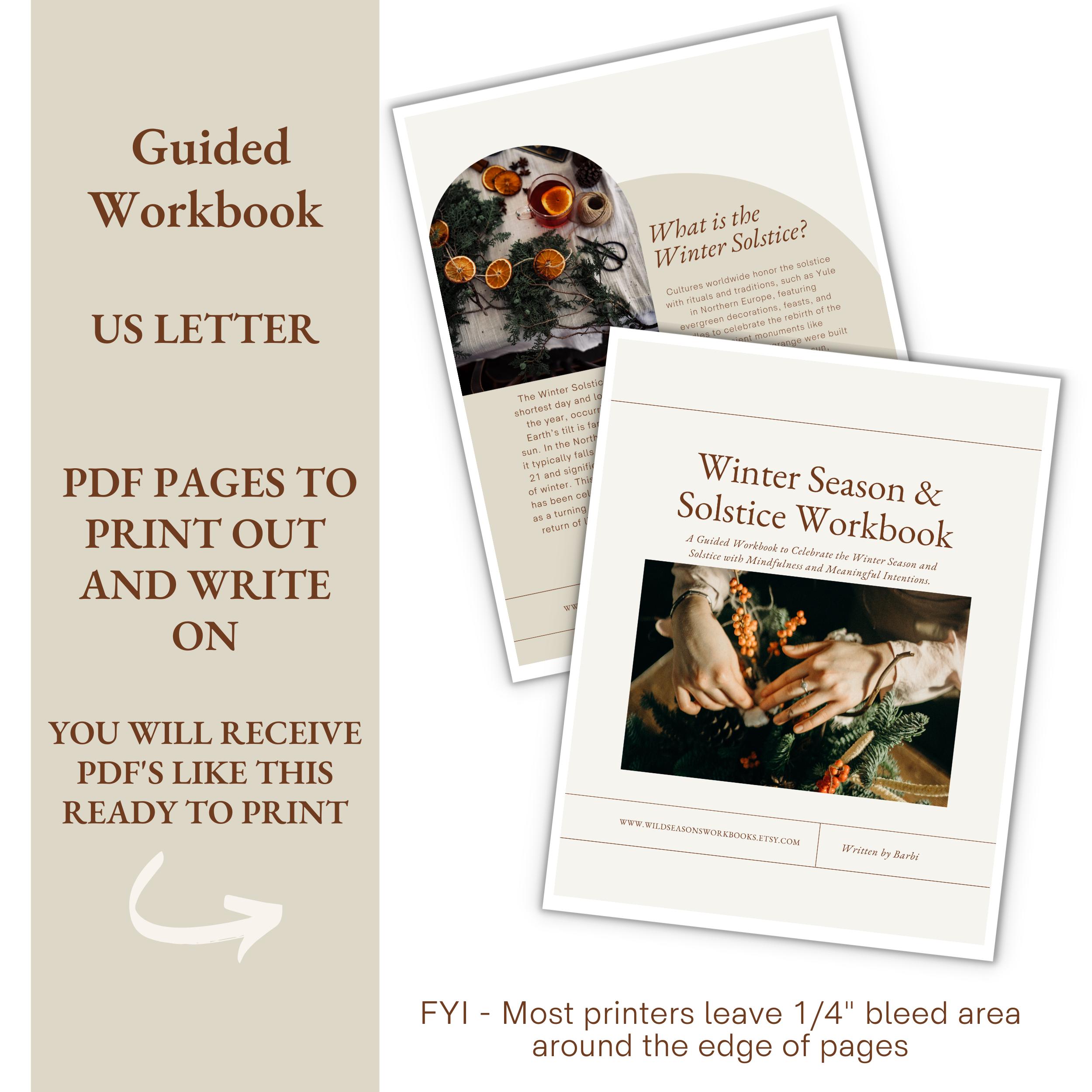 Winter Season & Solstice Guided Workbook - Etsy