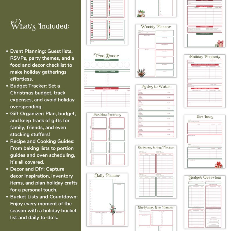 Printable Christmas Planner for a Joyful Season - 85 Pages Planner ...
