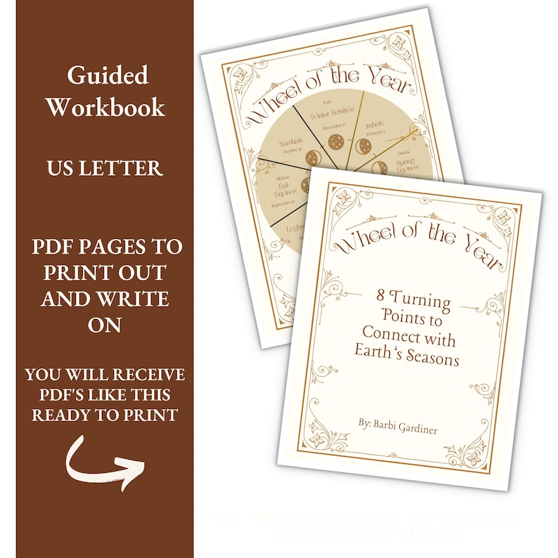 8 Seasonal Turning Points on the Wheel of the Year Workbook - Etsy