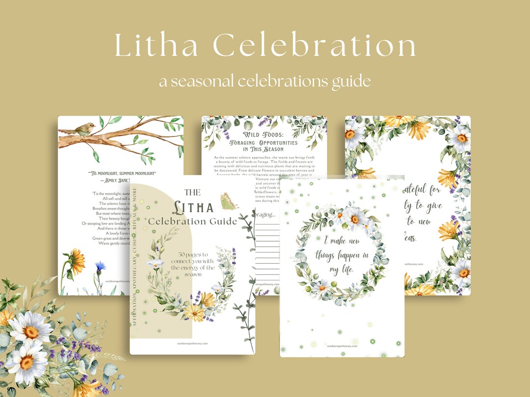 Litha Celebration Guide: Seasonal Guide, Recipes, Rituals, and Digital Planner and Journal Pages ...