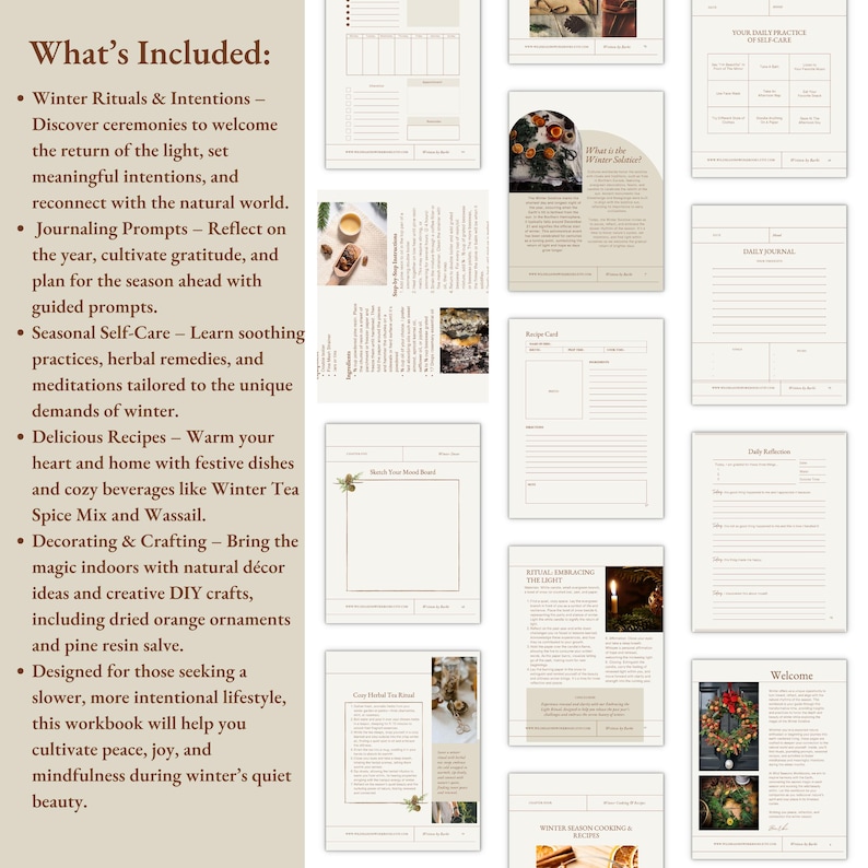 Winter Season & Solstice Guided Workbook - Etsy