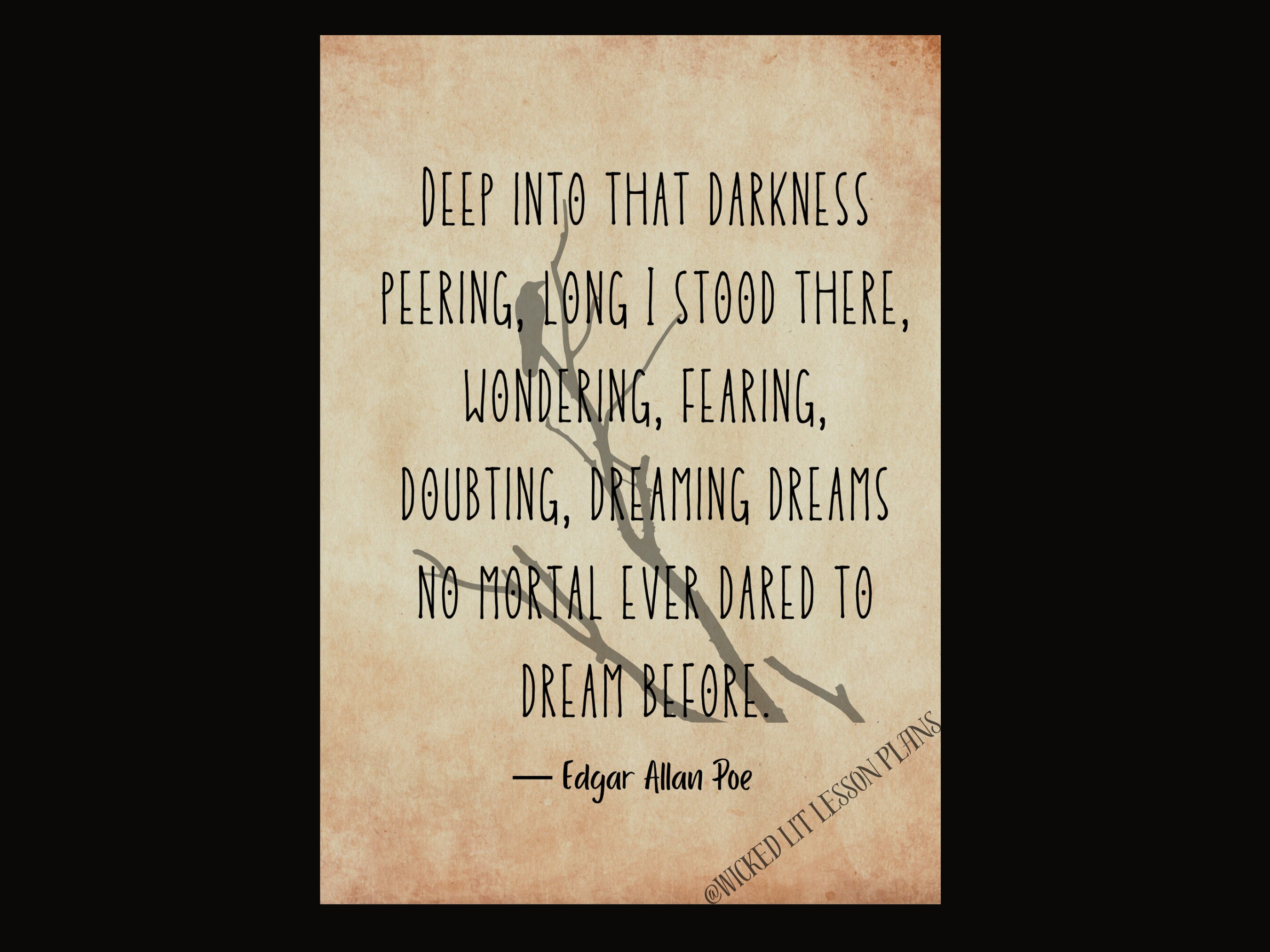 Edgar Allan Poe Quote Bundle - Macabre Gothic Romance Digital Print ...