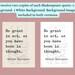 6 Inspirational Shakespeare Quotes - Downloadable Classroom Decor ...