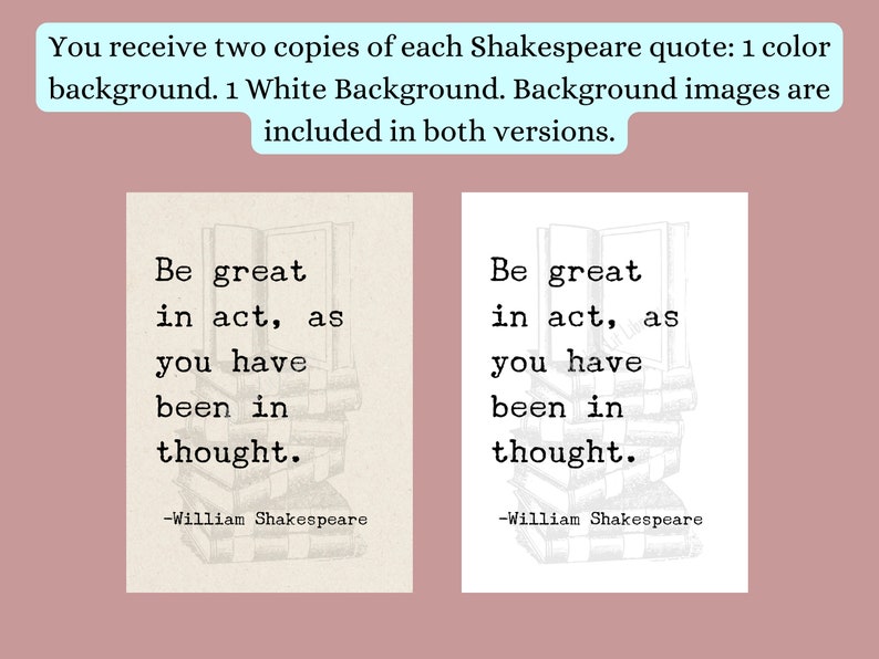 6 Inspirational Shakespeare Quotes - Downloadable Classroom Decor ...