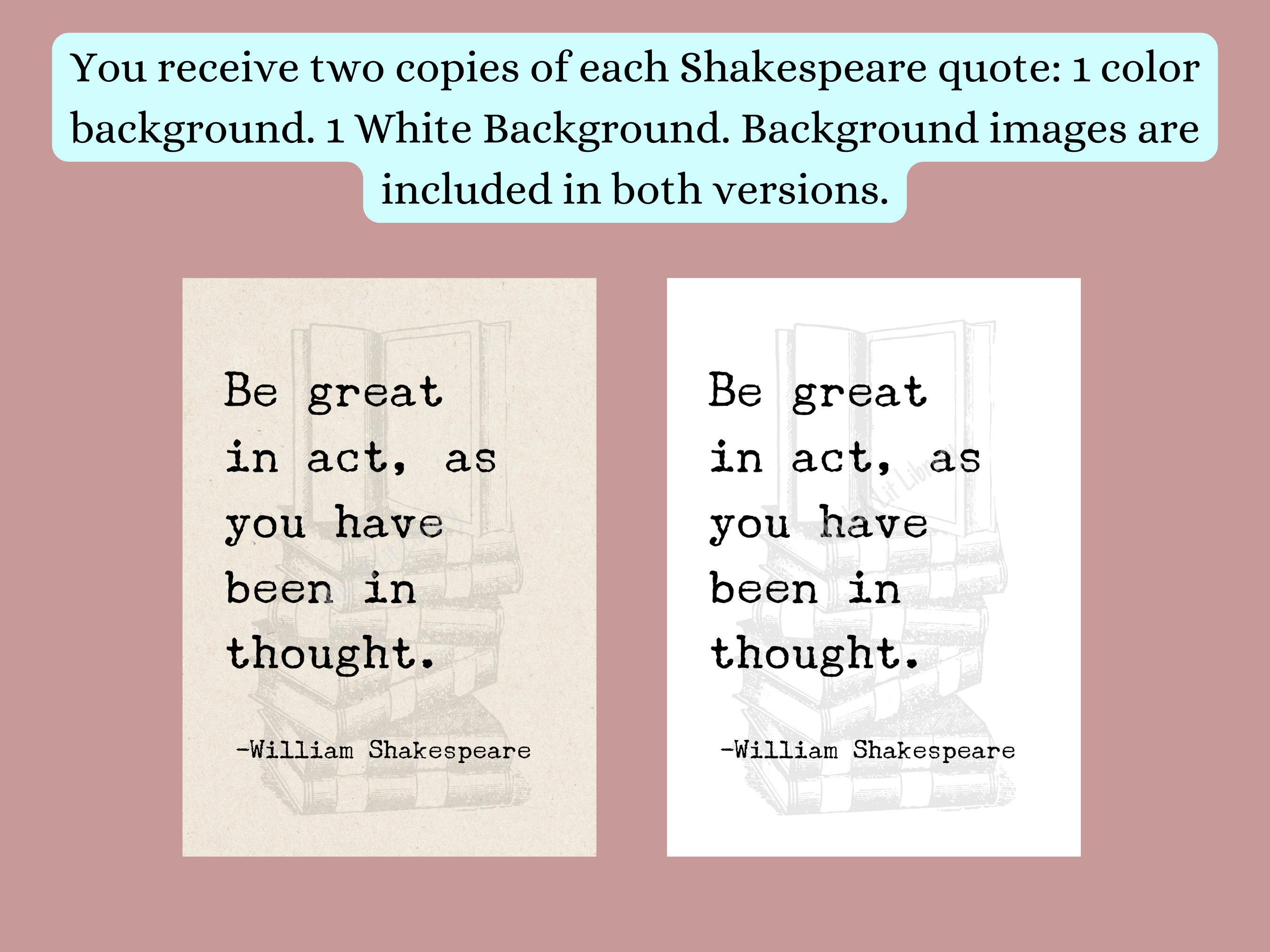 6 Inspirational Shakespeare Quotes - Downloadable Classroom Decor ...