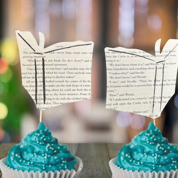 Book Cupcake Topper - Etsy