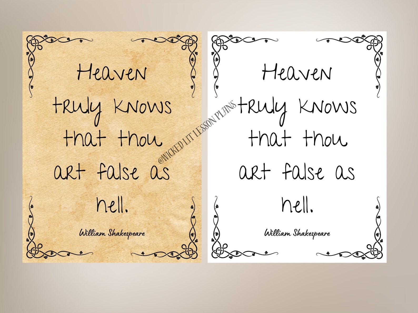 16 Witty Shakespeare Insults Bundle - Downloadable Classroom Decor ...