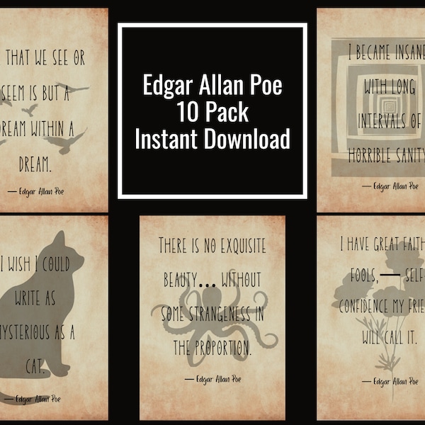 Edgar Allan Poe Art - Etsy