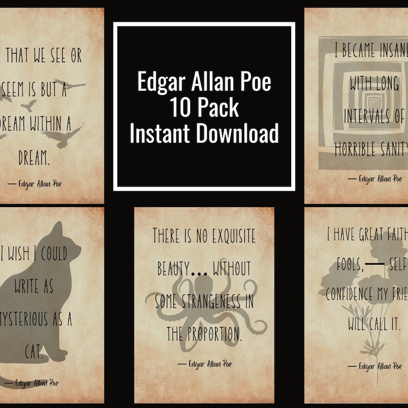 Edgar Allan Poe Art - Etsy