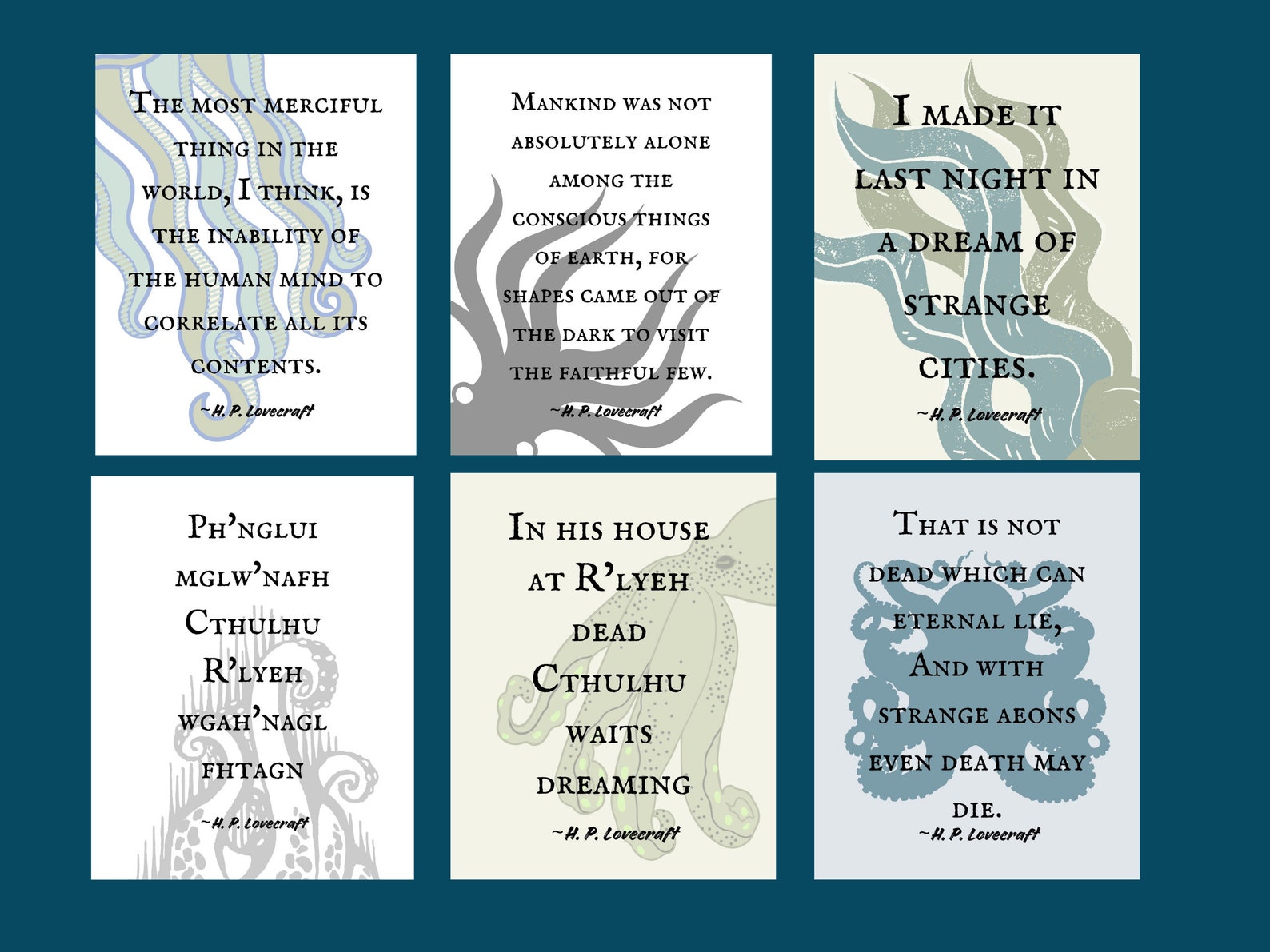 H.P. Lovecraft Digital Download - Call of Cthulhu, Lovecraftian Horror ...