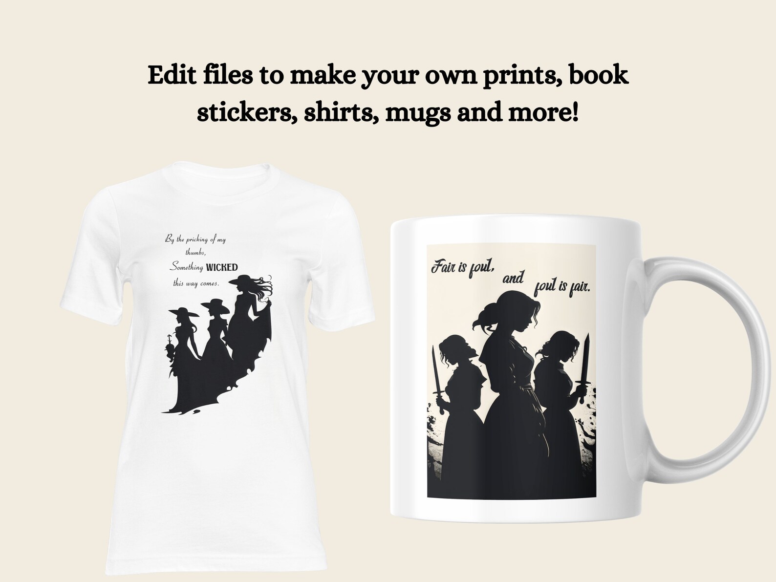 Lady Macbeth and the Weird Sisters Digital Download Prints, Macbeth by ...