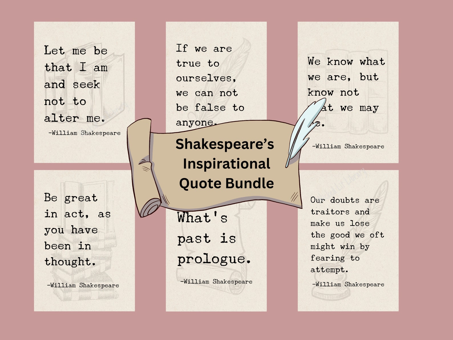 6 Inspirational Shakespeare Quotes - Downloadable Classroom Decor ...