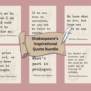 6 Inspirational Shakespeare Quotes - Downloadable Classroom Decor ...