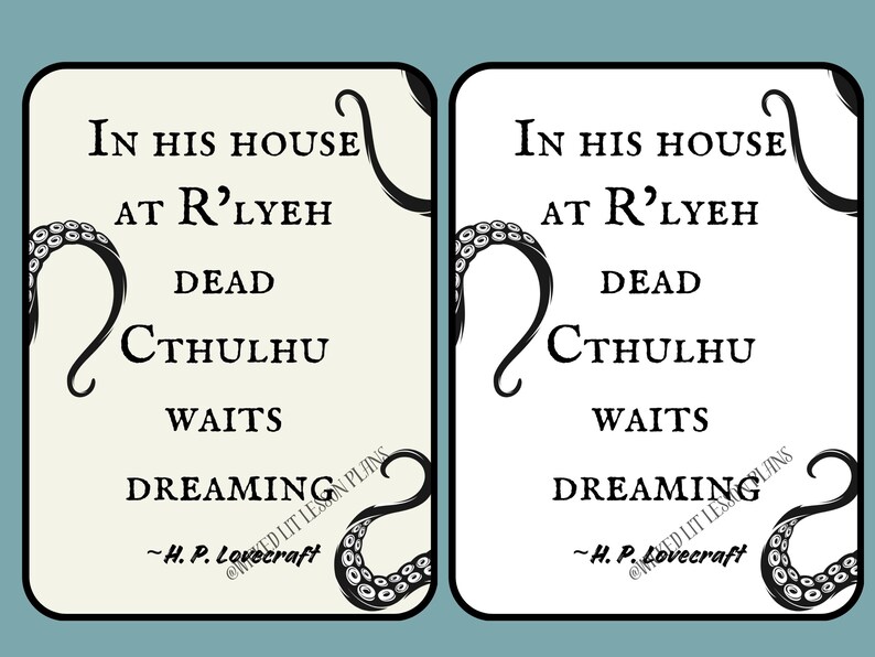 H.P. Lovecraft Digital Download - Call of Cthulhu, Lovecraftian Horror ...