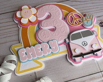 Groovy Cake Topper, Retro Cake Topper, 70's Theme Party, Flower Child ...