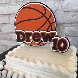 Basketball Cake Topper|personalized Basketball Cake Topper|basketball ...
