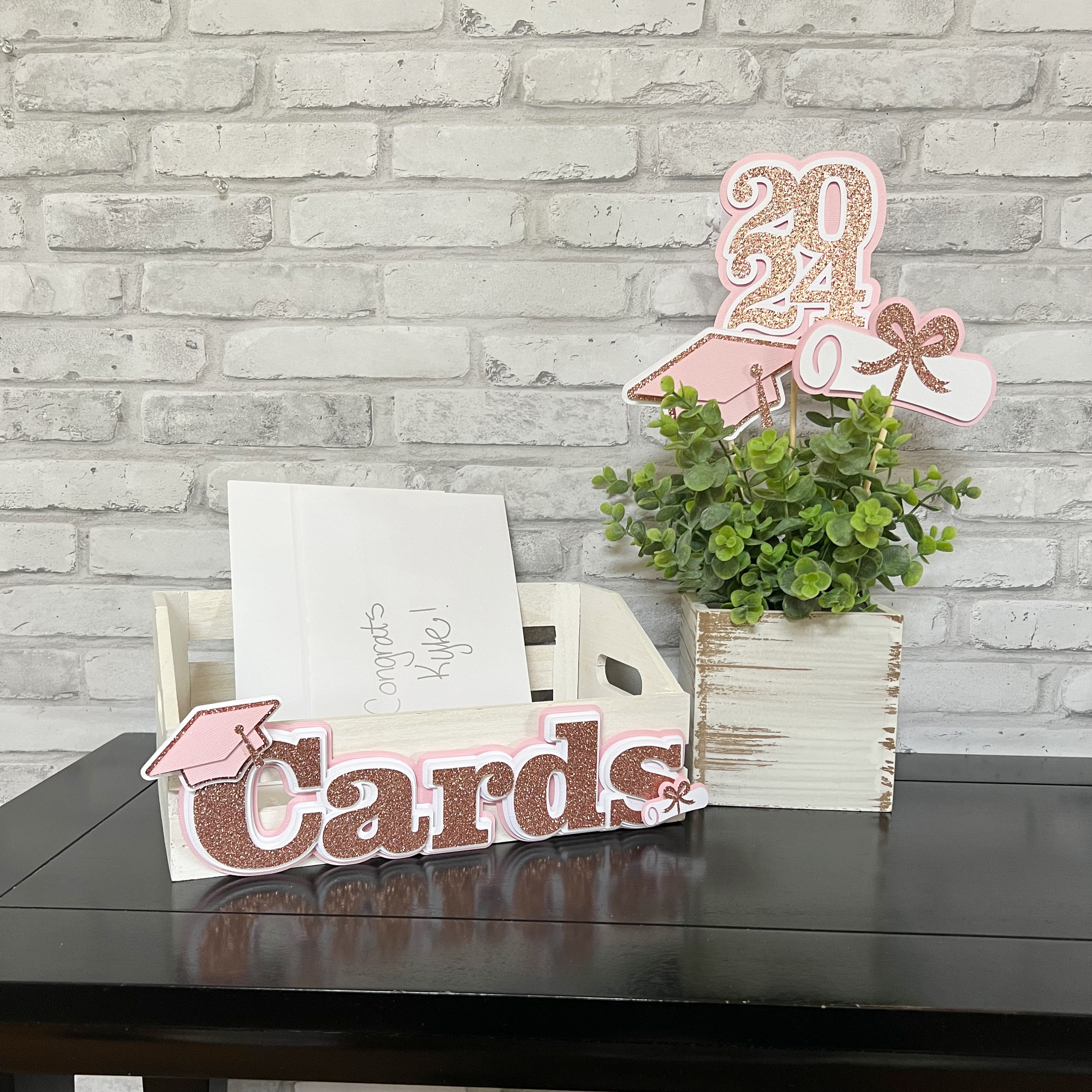 Graduation Card Banner in Pink|card Box Banner|custom Graduation Banner ...