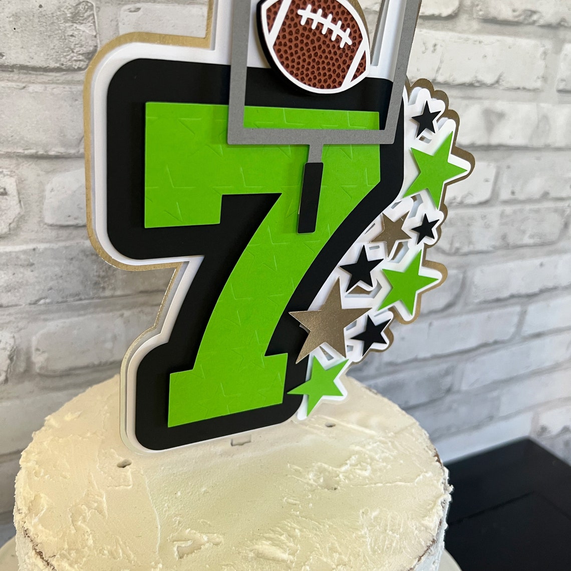 Football Cake Topperpersonalized Football Cake - Etsy