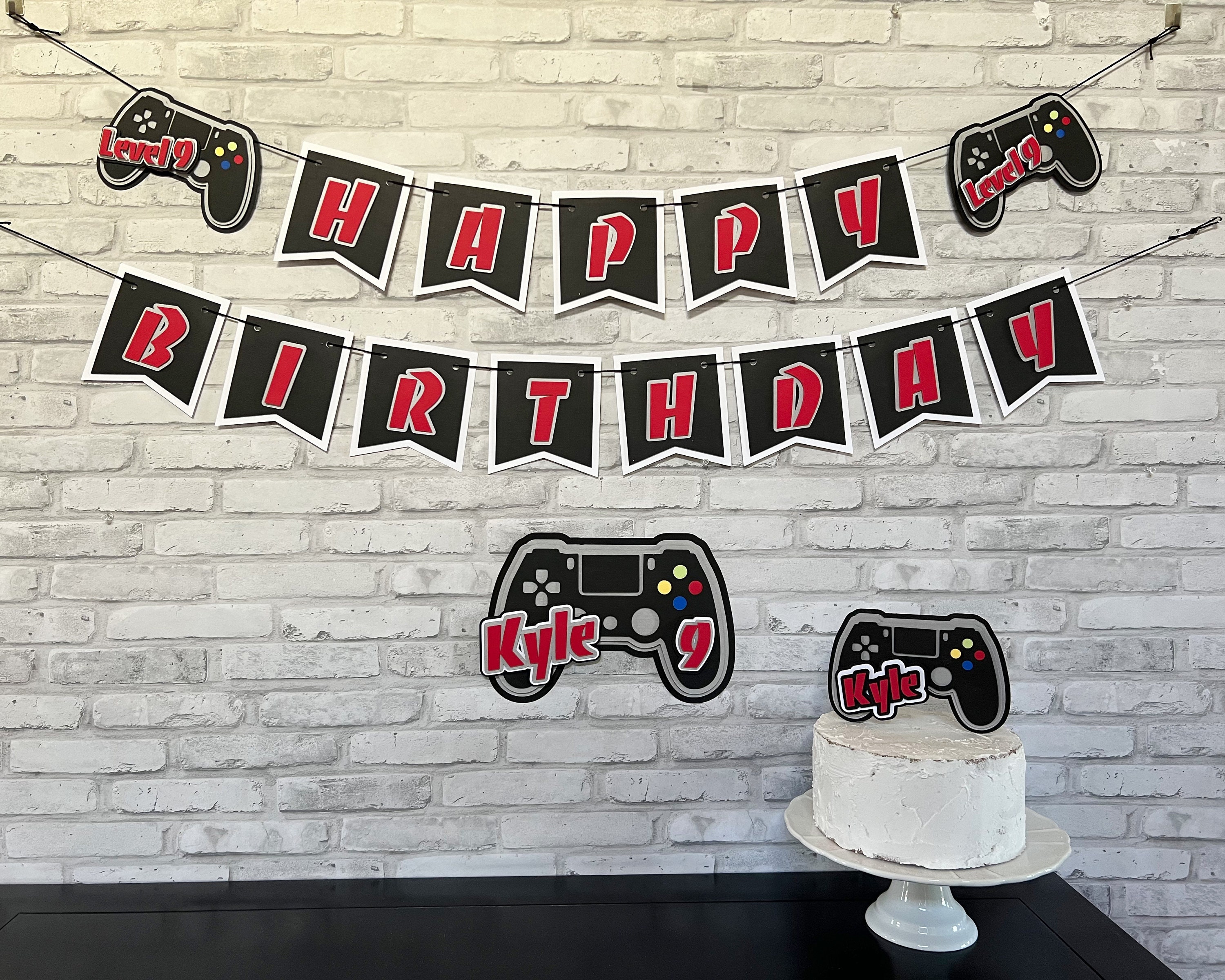 Video Game Happy Birthday Banner|personalized Gamer Banner|video Game ...