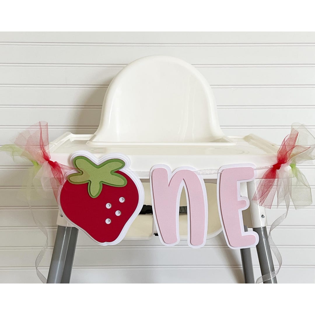 Strawberry High Chair Banner|berry Sweet Banner|berry Sweet Birthday ...
