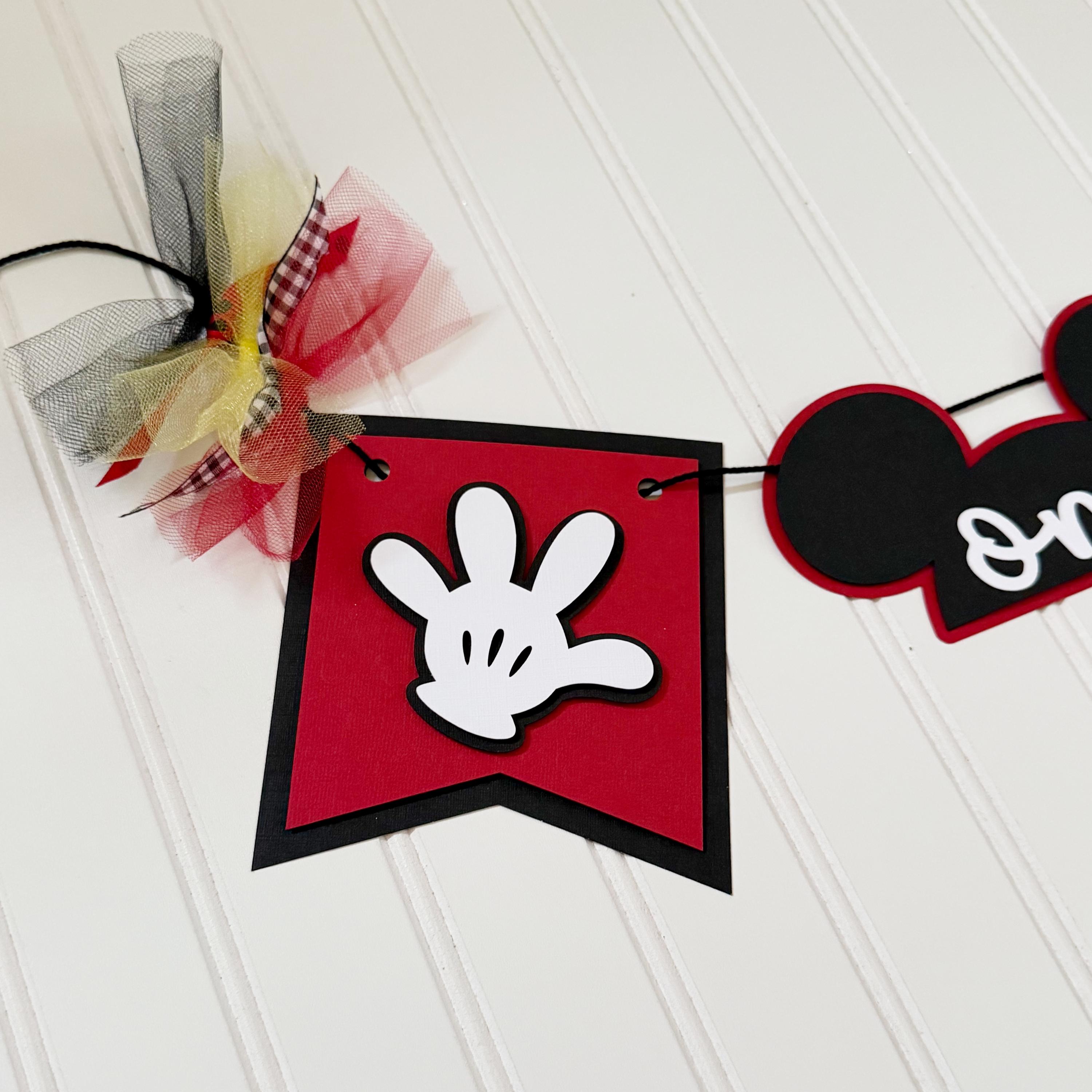 Mickey High Chair Banner|mickey Banner|birthday Banner|personalized ...
