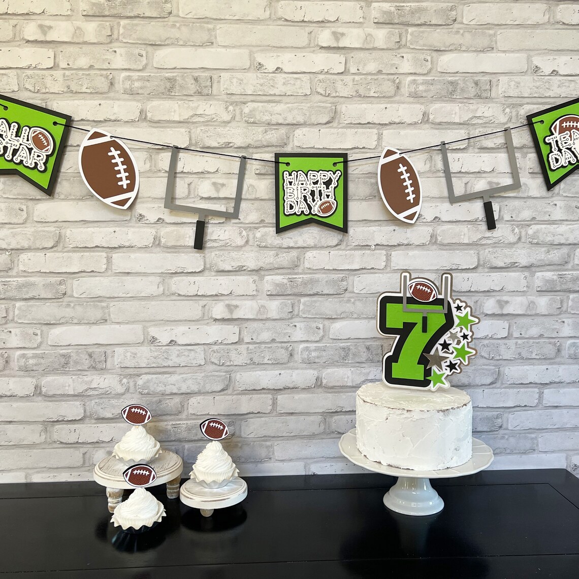 Football Cake Topperpersonalized Football Cake - Etsy