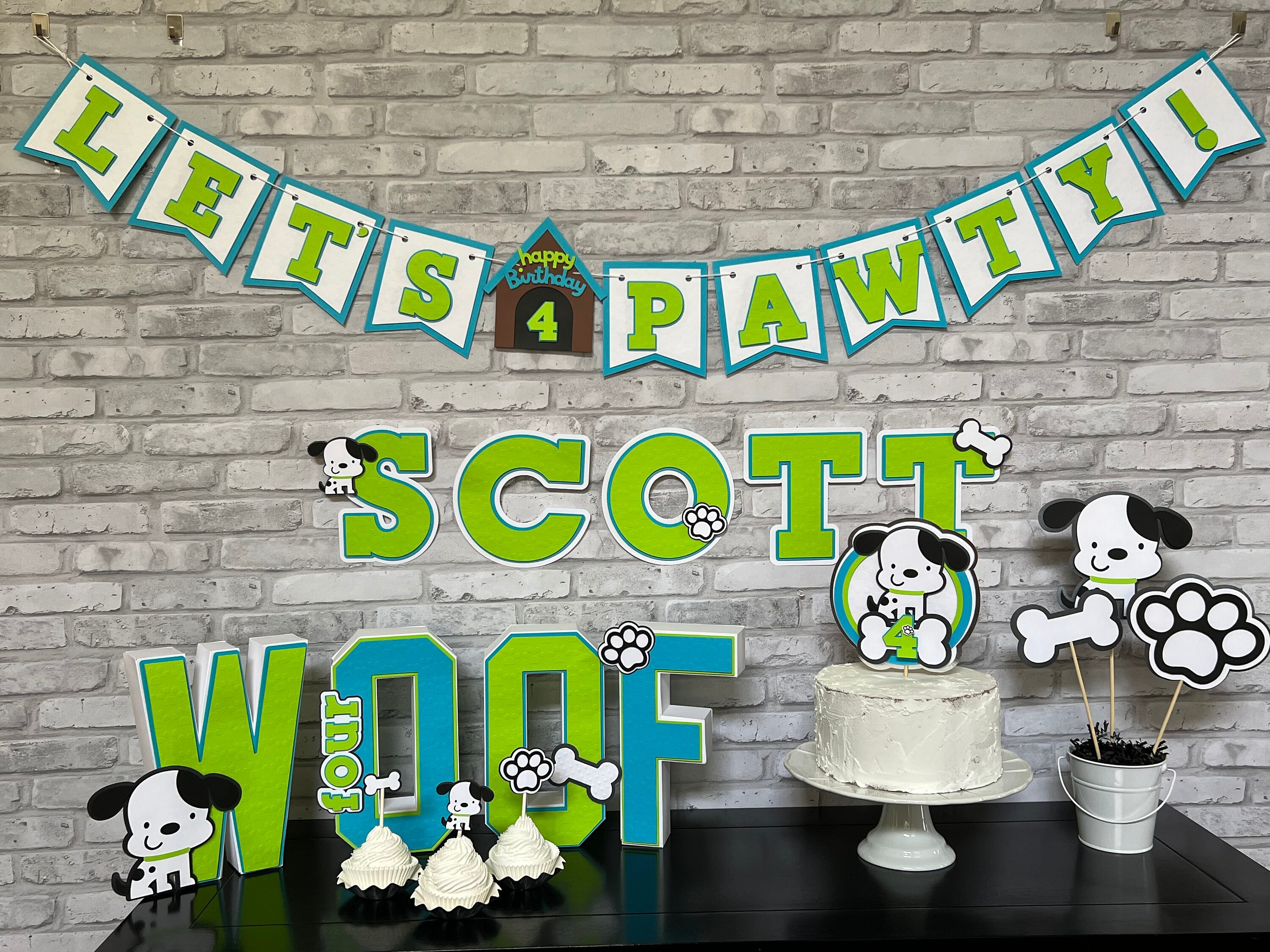 3D Letter for Puppy Birthday Partydog Birthday Partypuppy - Etsy