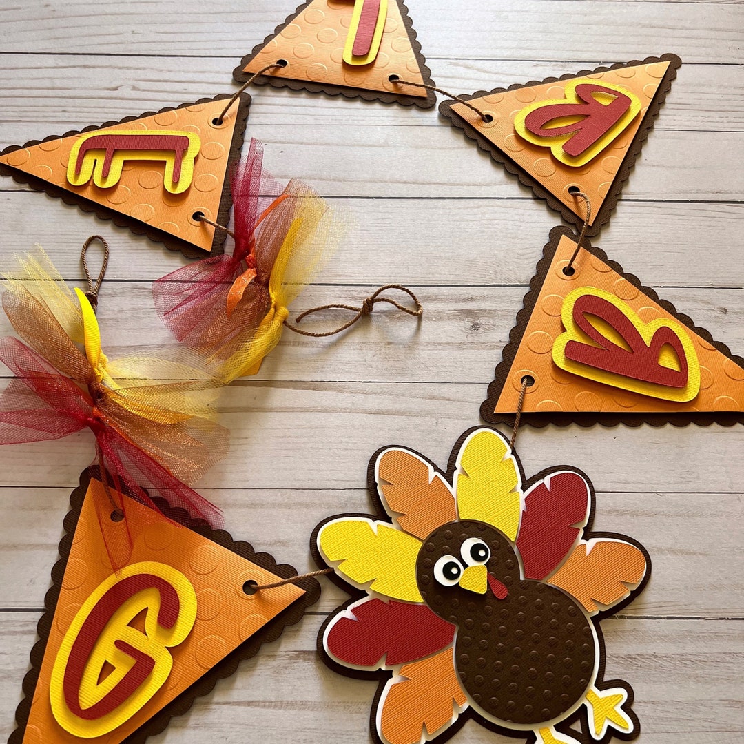 Thanksgiving Turkey Banner, Gobble Turkey Party Banner, Thanksgiving ...