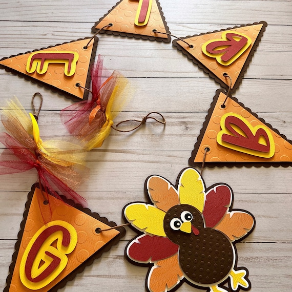 Thanksgiving Turkey Banner Gobble Turkey Party Banner - Etsy