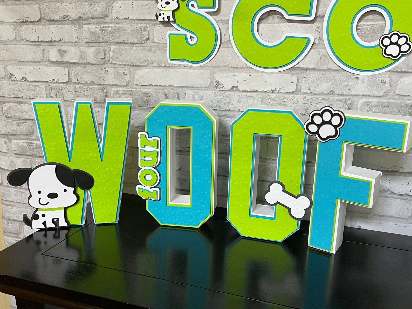 3D Letter for Puppy Birthday Partydog Birthday Partypuppy - Etsy