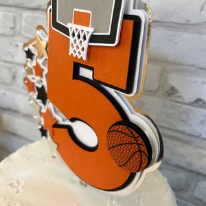Basketball Cake Topper|basketball Birthday Cake Topper| Basketball ...