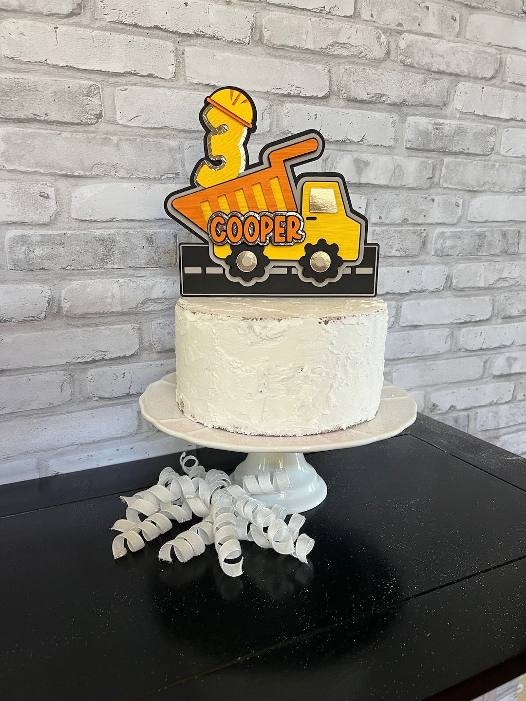 Construction Birthday Party Cake Topper|personalized Construction Cake ...