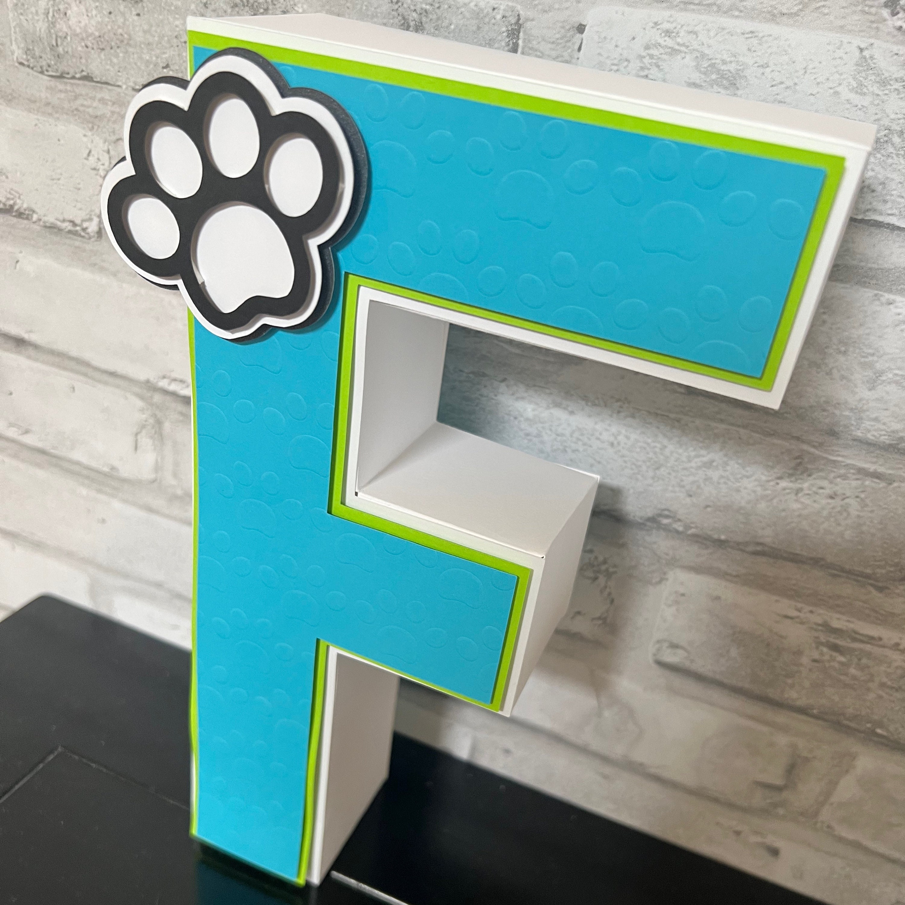 3D Letter for Puppy Birthday Partydog Birthday Partypuppy - Etsy