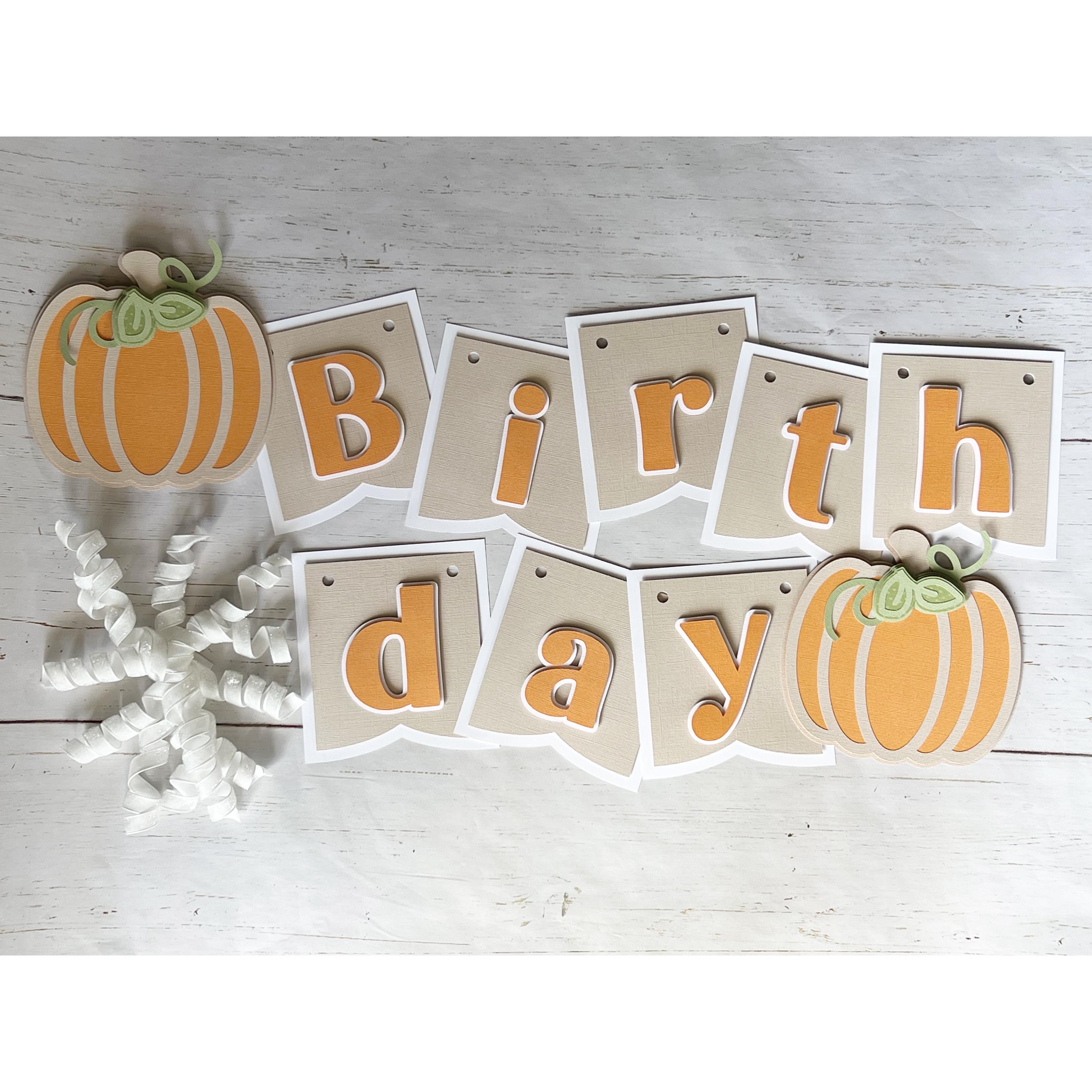 Pumpkin Happy Birthday Banner|sweet Little Pumpkin Banner| Pumpkin ...