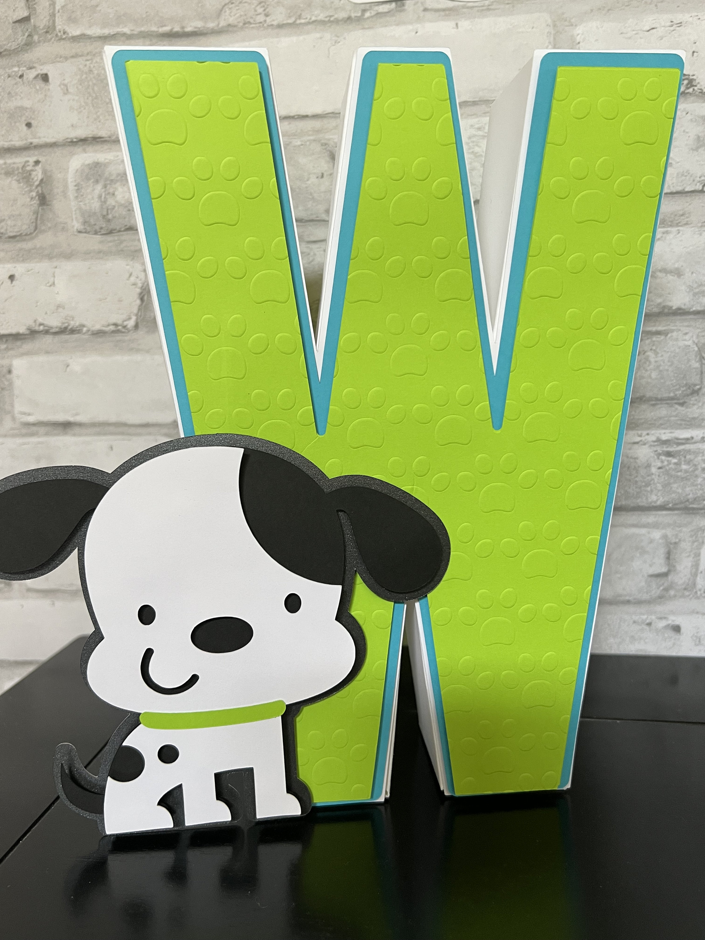 3D Letter for Puppy Birthday Partydog Birthday Partypuppy - Etsy