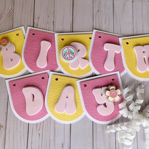 Groovy Happy Birthday Banner|hippie Birthday Banner|70's Banner|kid's ...