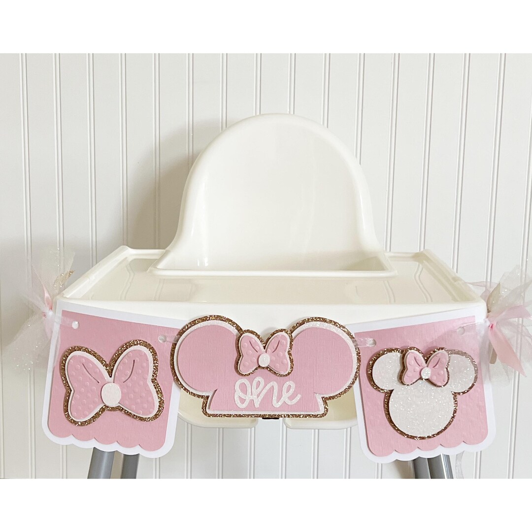Minnie High Chair Banner|minnie Banner|1st Birthday Banner|personalized ...